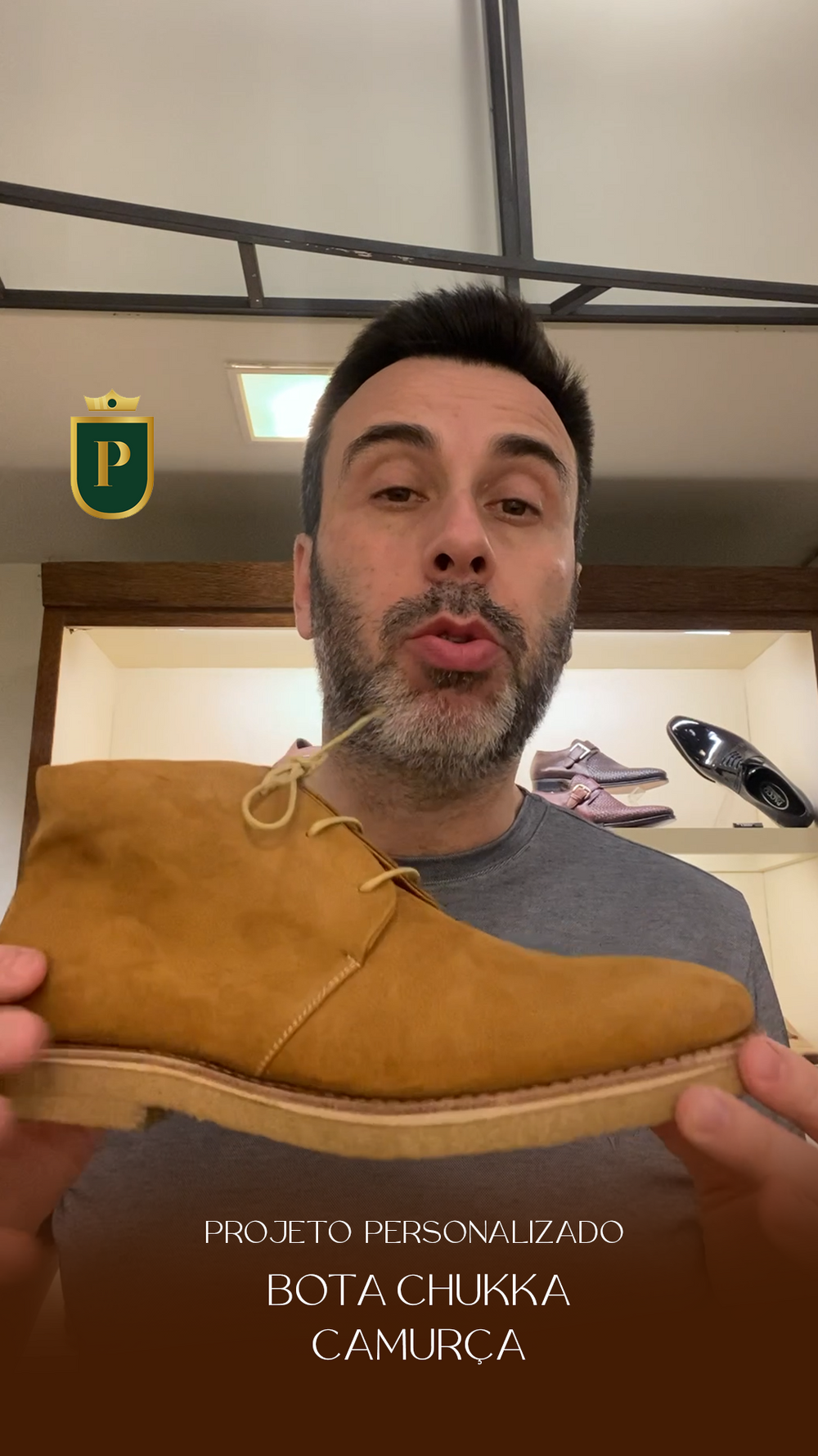 PROJETO ESPECIAL - PERSONALIZAÇÃO LOAFER CHRISTOPHER EM CAMURÇA